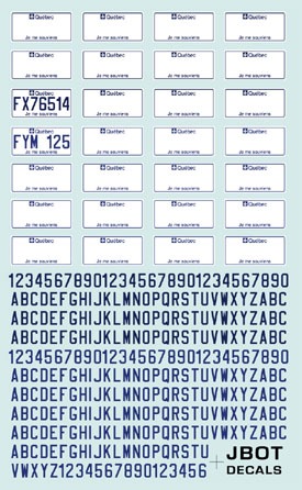 JBOT Decals - Québec Licence Plates