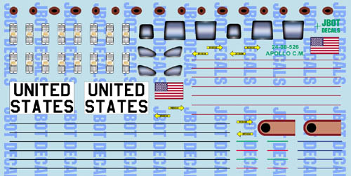 JBOT Decals - Apollo Command and Service Modules
