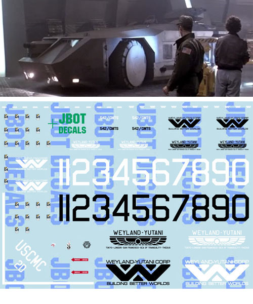 JBOT Decals - ALIENS - APC (more)