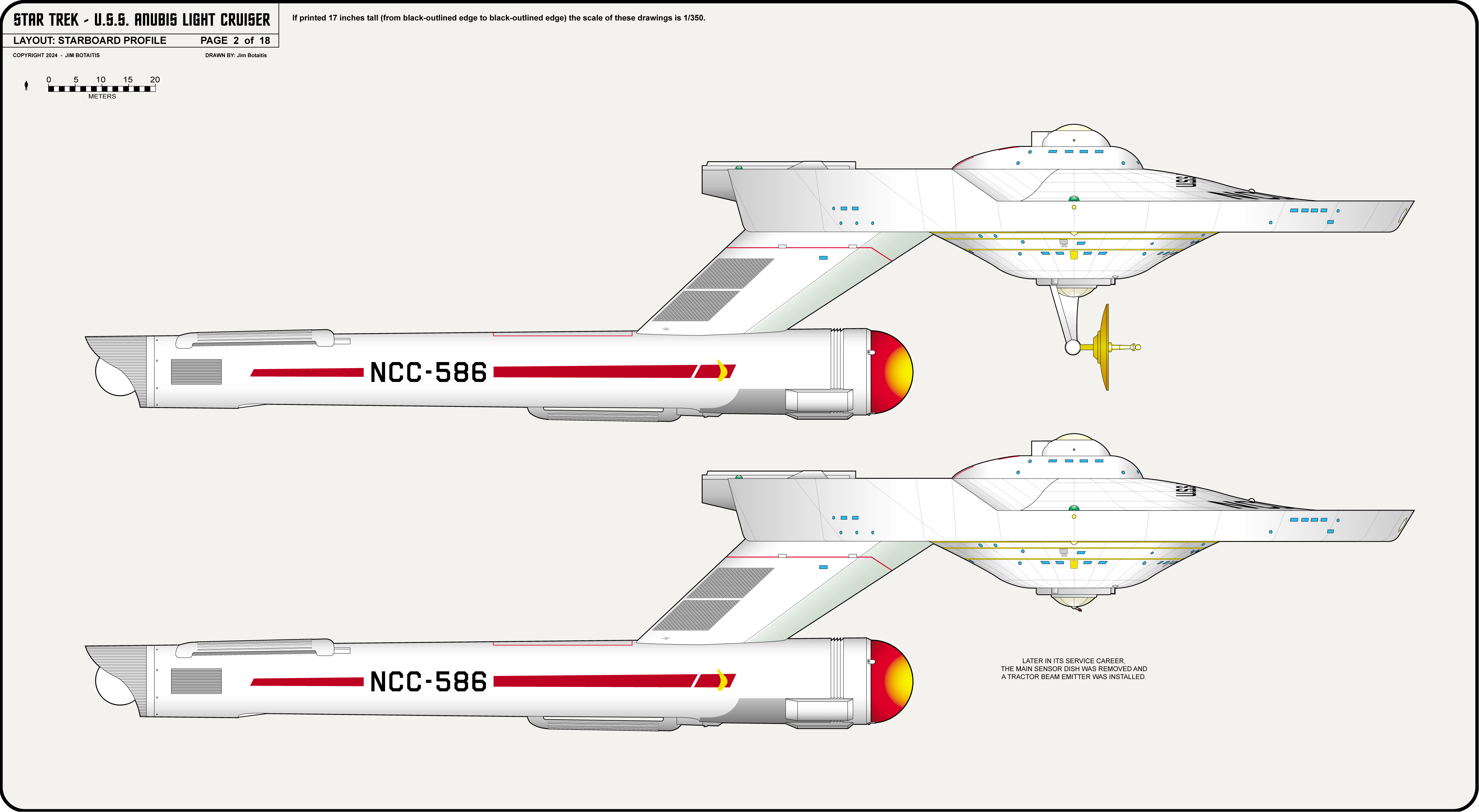 JBOT Decals - Anubis Light Cruiser (Star Trek - TOS)